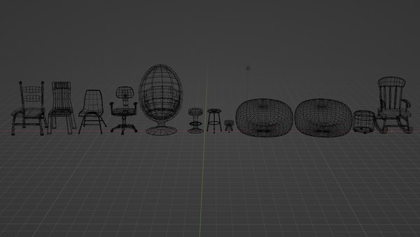3D Chair set collection model - TurboSquid 1913159