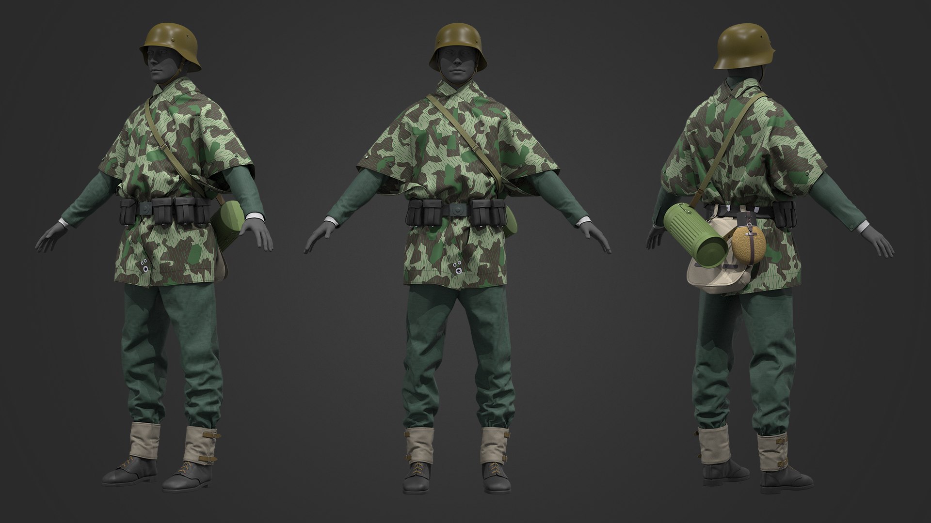 German Army Infantry Splinter 3D - TurboSquid 2394560