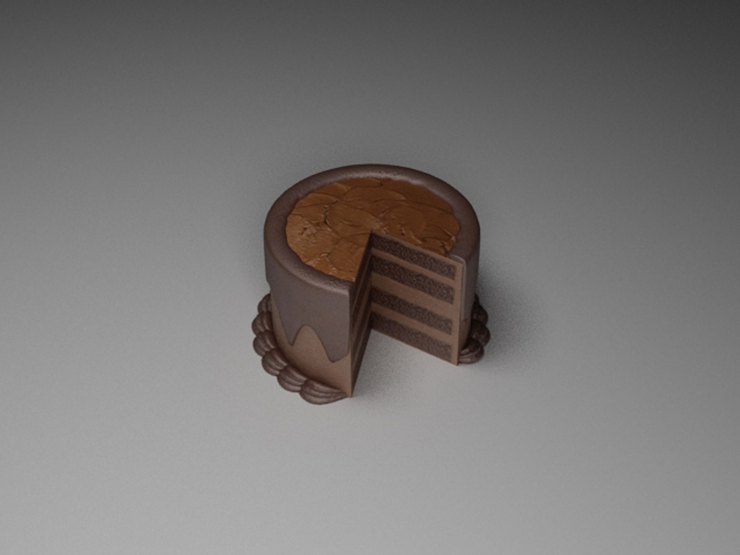 3d Chocolate Cake Model