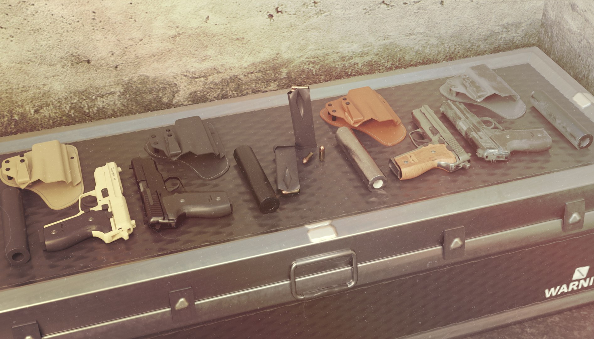 Free M11 Pistol Game Ready 5 Textures Low-poly 3D Model 3D Model ...