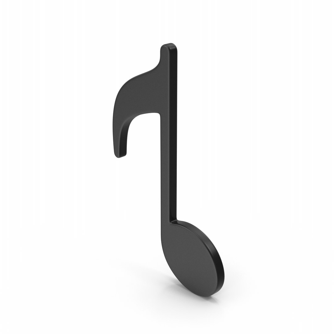 3D Eighth Note Symbol - TurboSquid 2147834