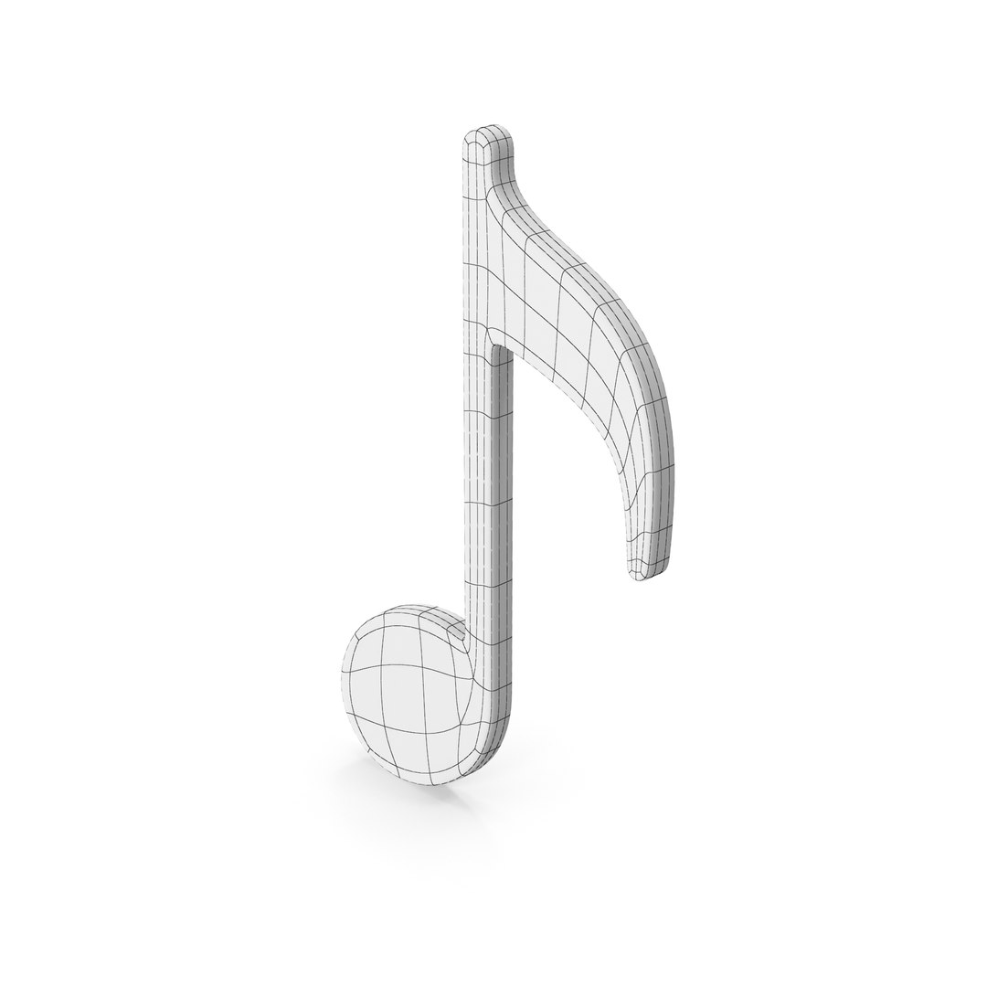 3D Eighth Note Symbol - TurboSquid 2147834