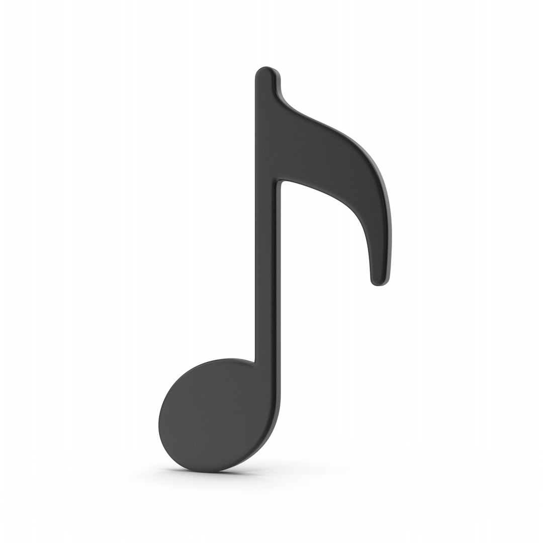 3D Eighth Note Symbol - TurboSquid 2147834