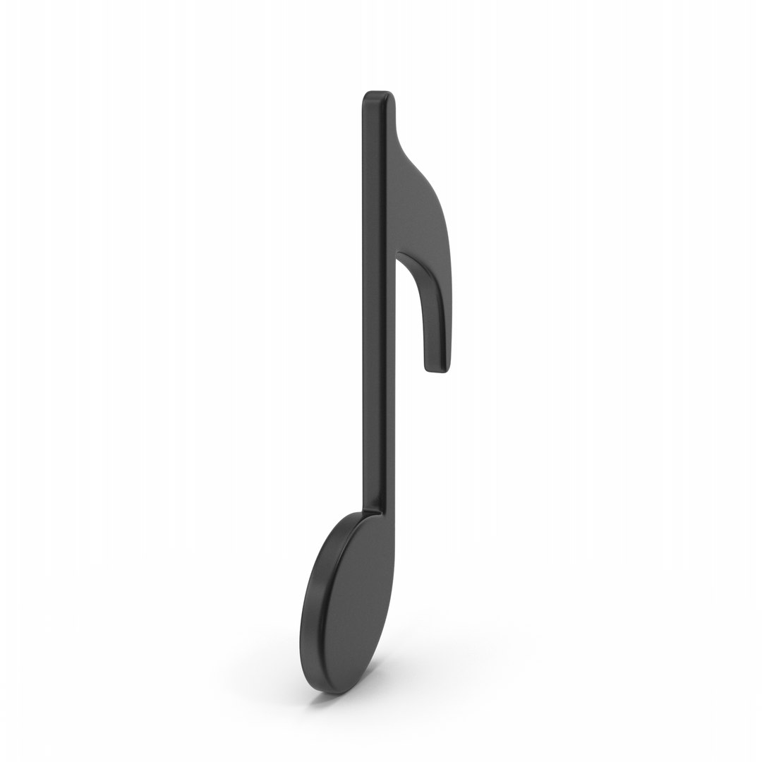 3D Eighth Note Symbol - TurboSquid 2147834