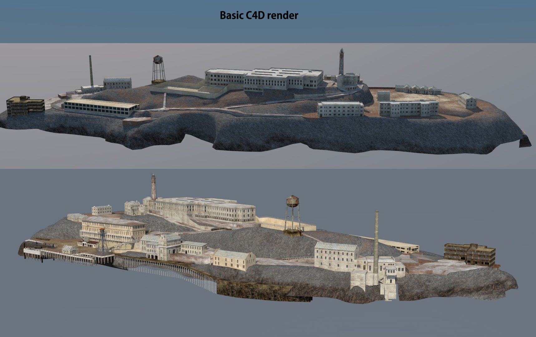 alcatraz island 3d model