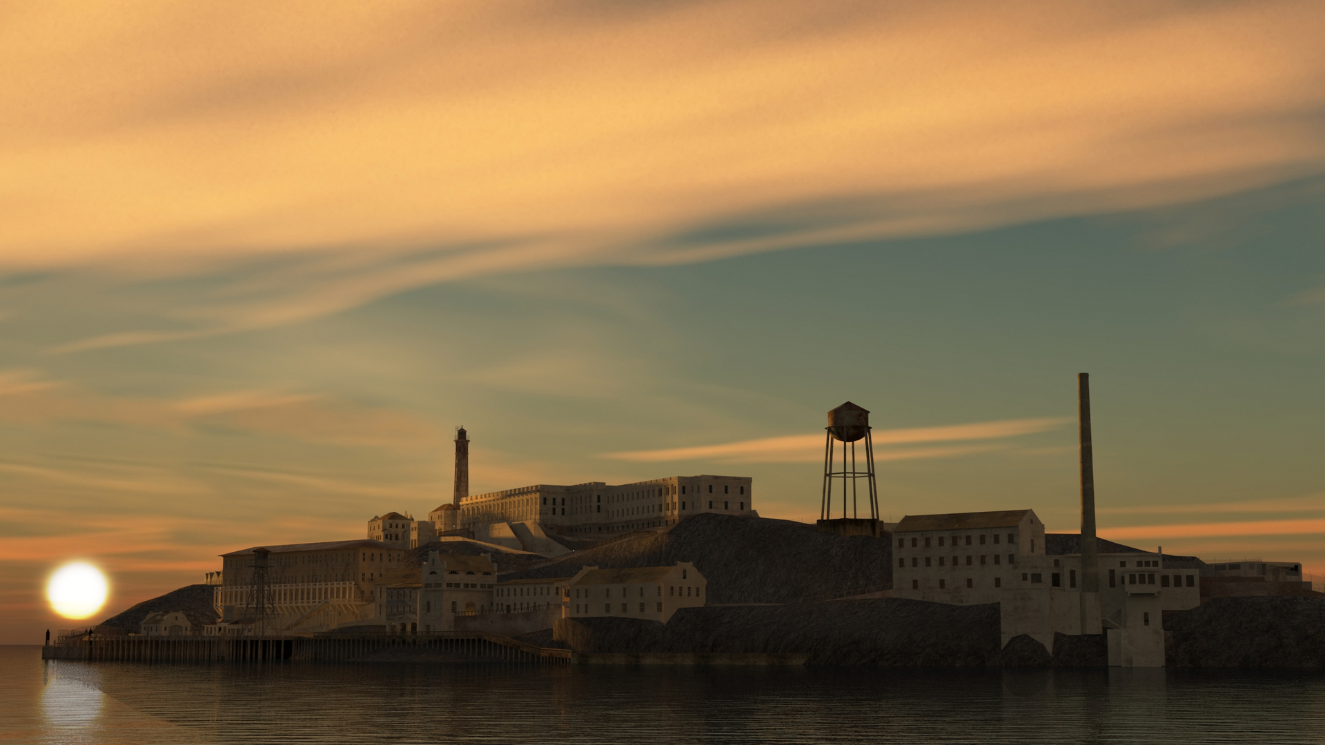 alcatraz island 3d model