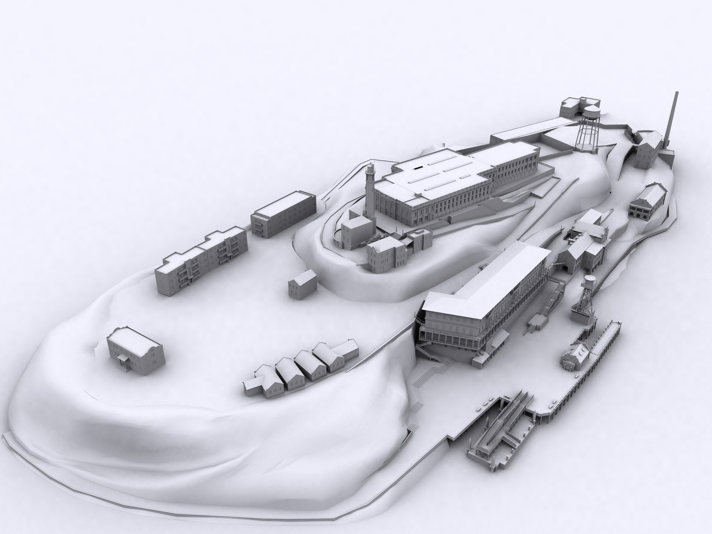 Alcatraz Island 3d Model