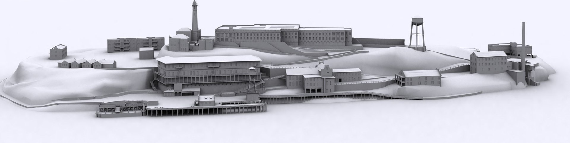 Alcatraz Island 3d Model