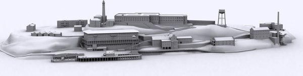 alcatraz island 3d model