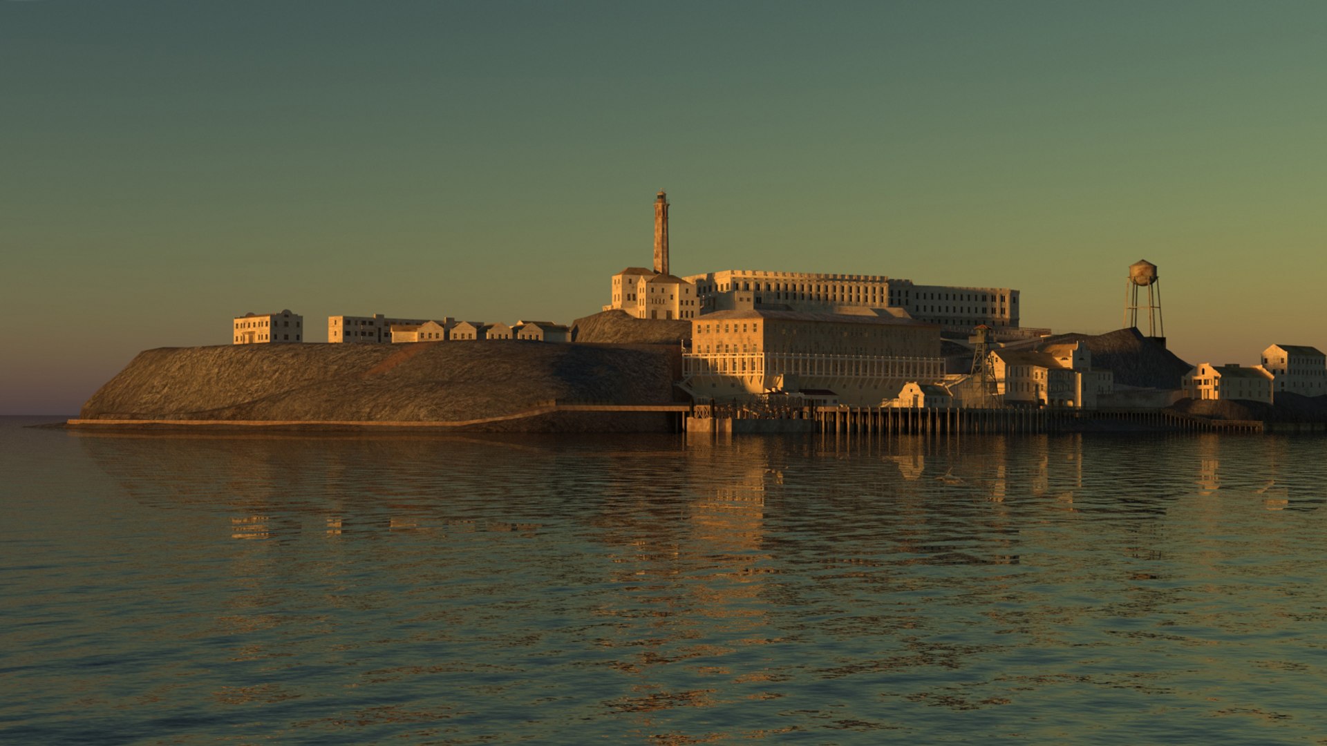 Alcatraz Island 3d Model