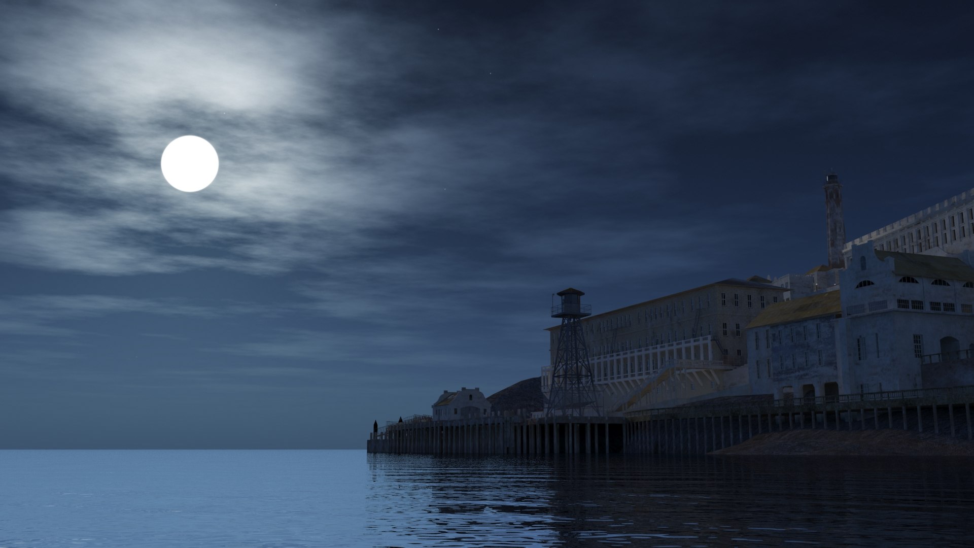 Alcatraz Island 3d Model