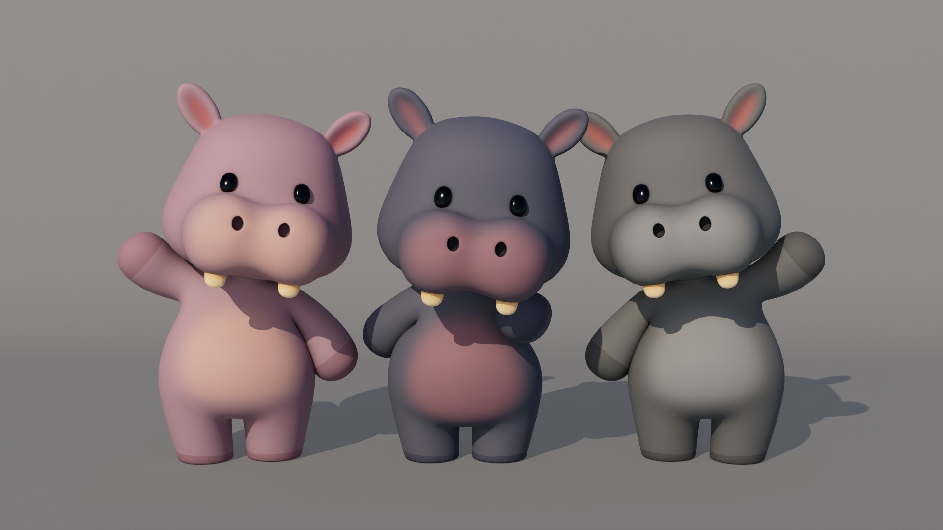 Rigged Cartoon Hippo 3D - TurboSquid 2210372