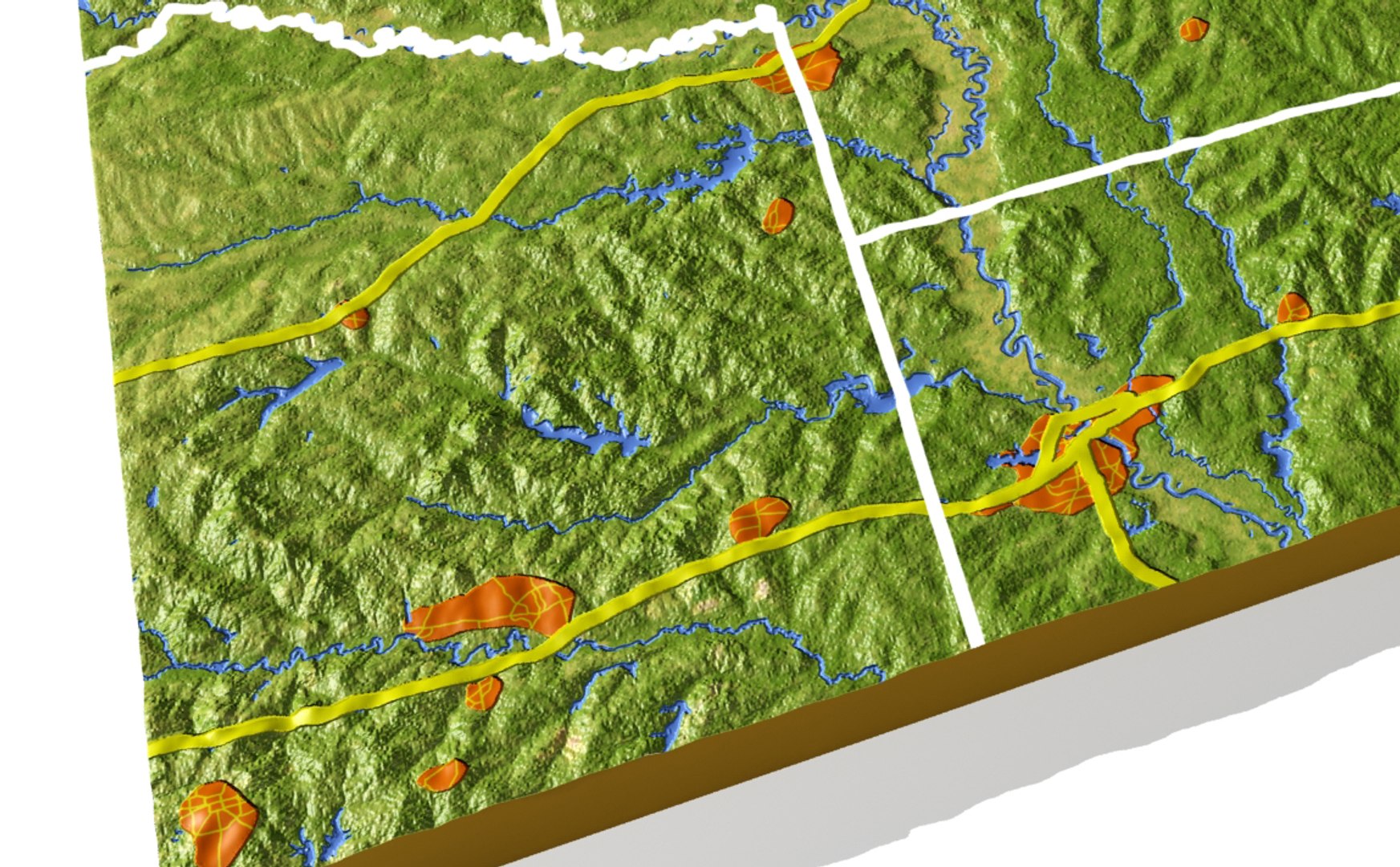 3d Model Relief Arkansas