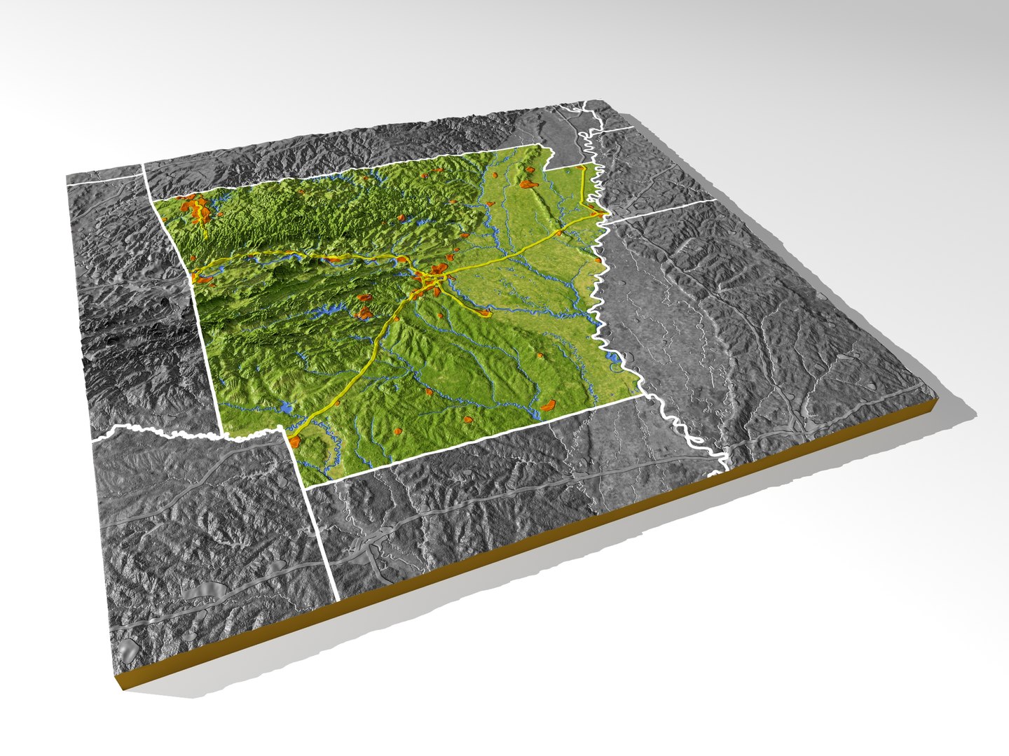 3d Model Relief Arkansas