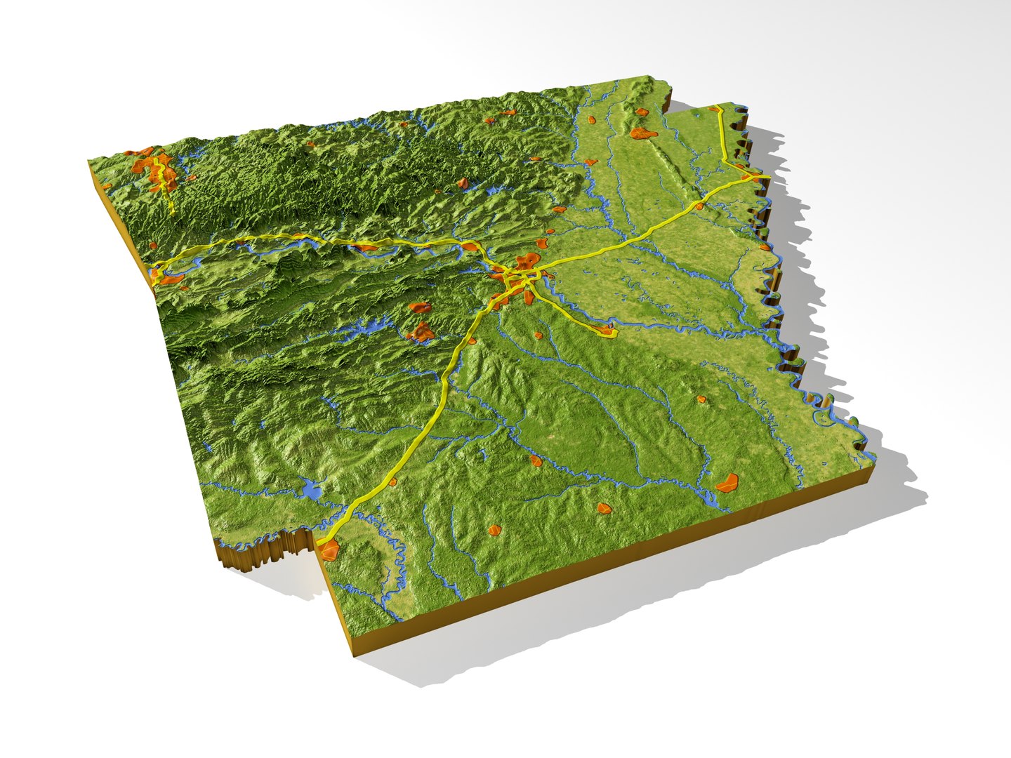 3d Model Relief Arkansas