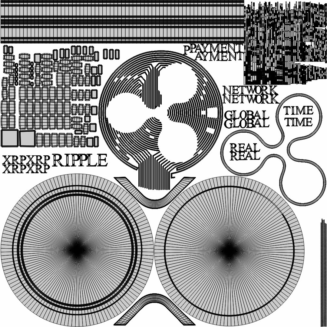3D XRP cryptocurrency sign - TurboSquid 1823436