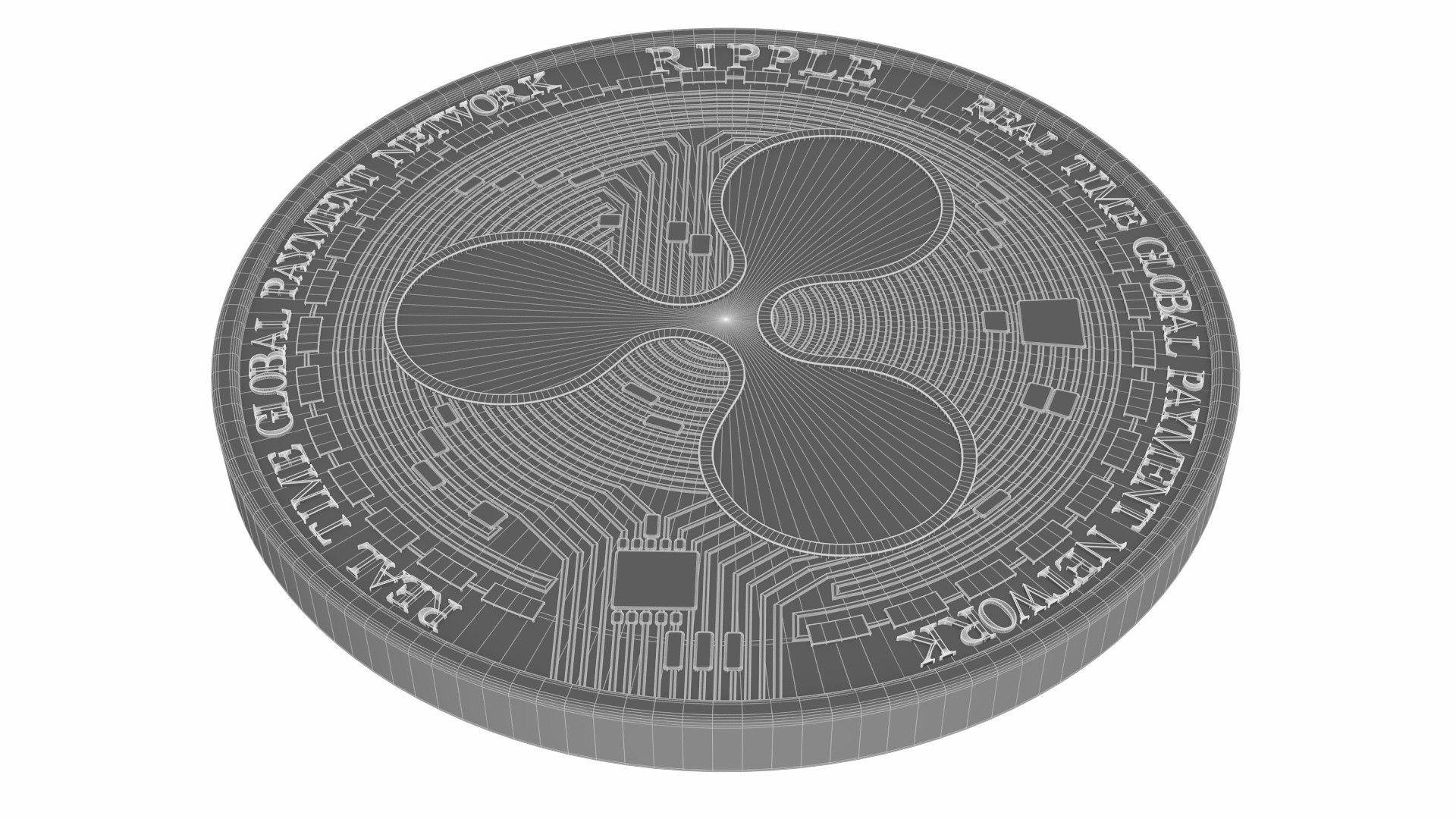 3D XRP cryptocurrency sign - TurboSquid 1823436