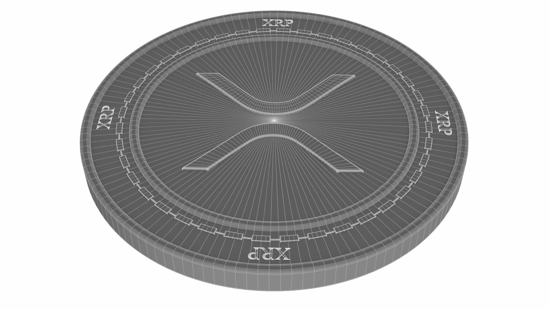 3D XRP cryptocurrency sign - TurboSquid 1823436