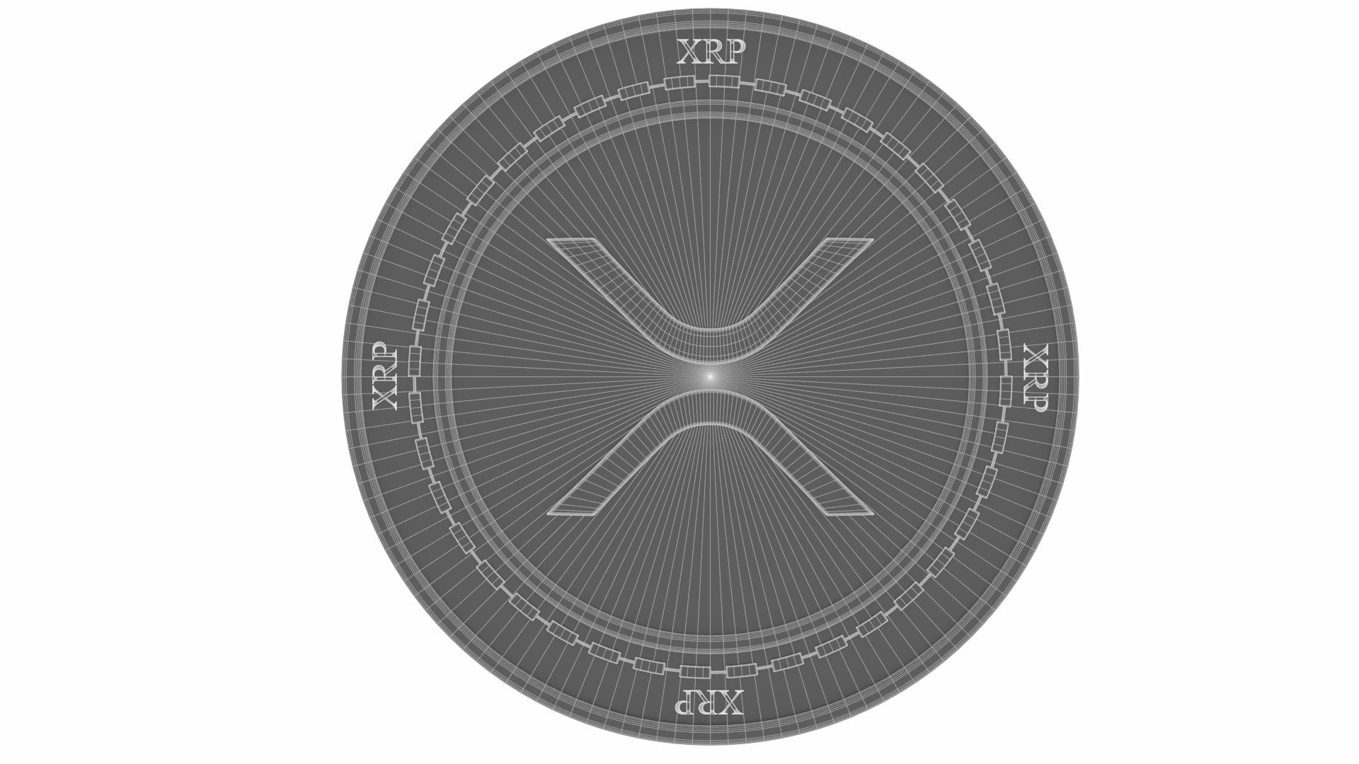 3D XRP cryptocurrency sign - TurboSquid 1823436