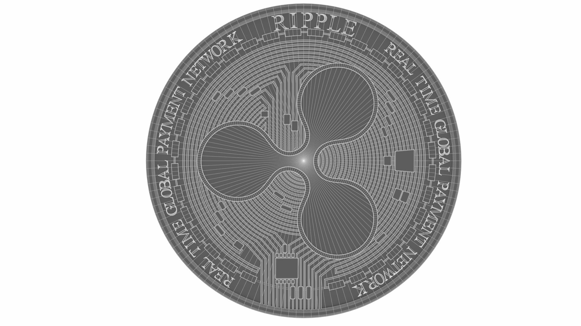 3D XRP cryptocurrency sign - TurboSquid 1823436