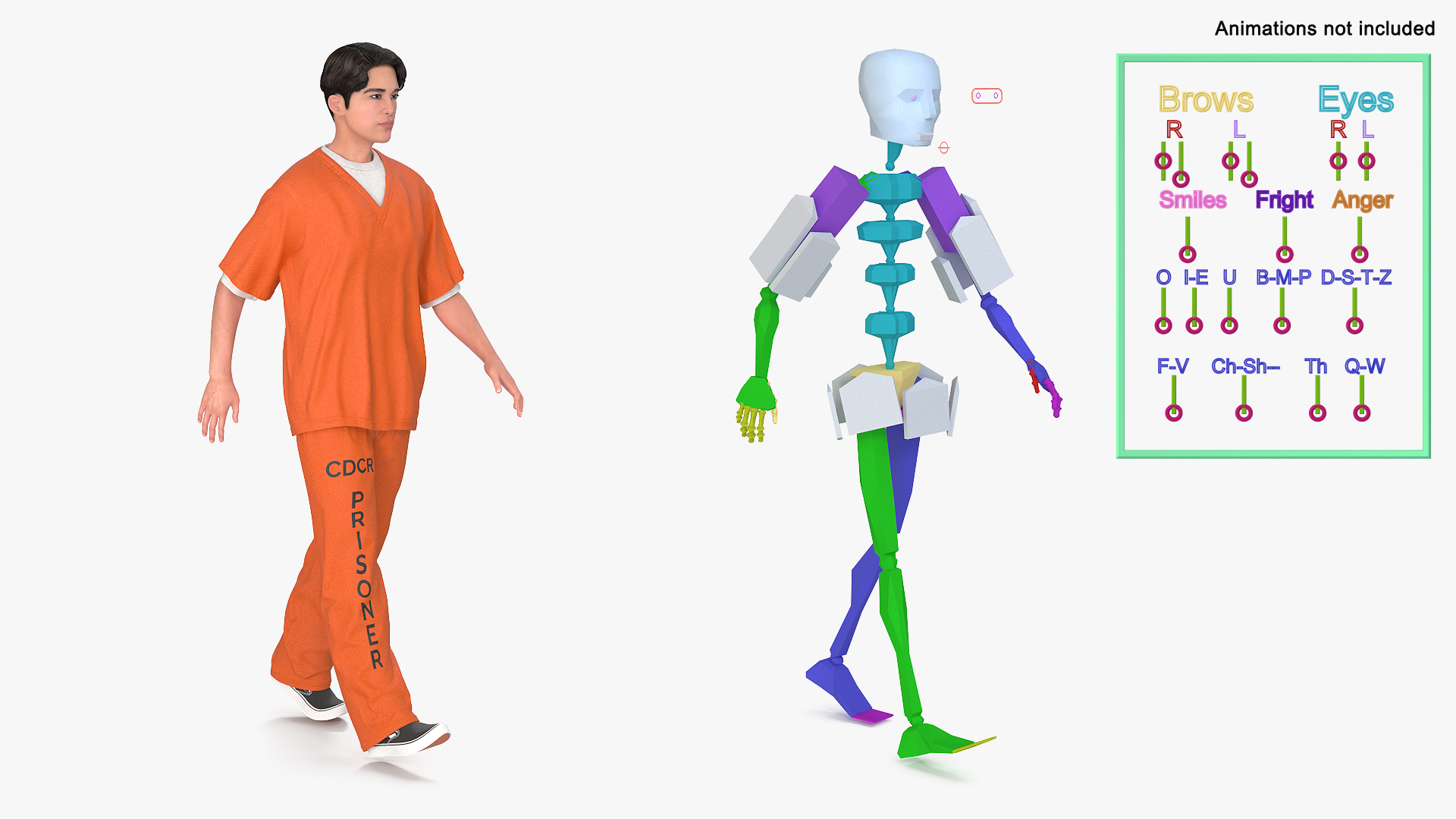 3D Asian Male Prisoner Rigged - TurboSquid 2372374