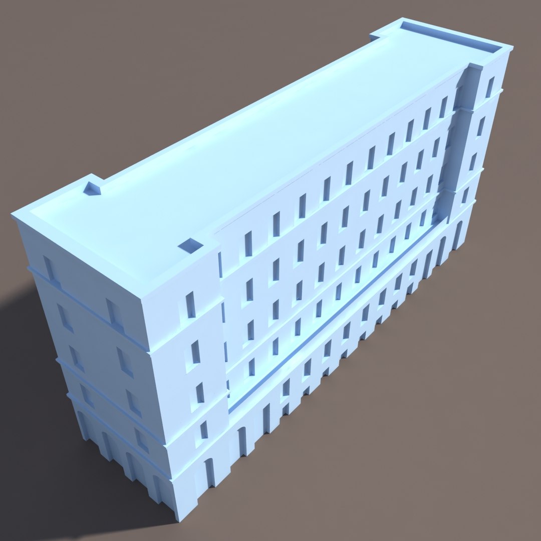 3d Model Of Building Exterior Modelled