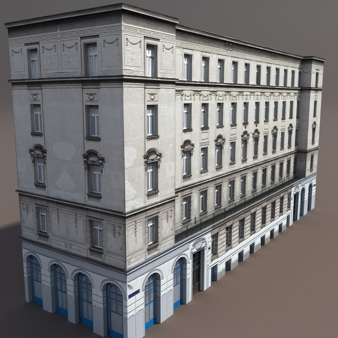 3d Model Of Building Exterior Modelled