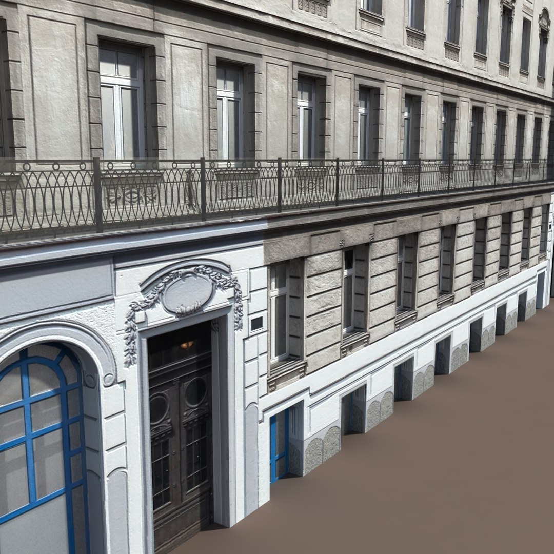 3d Model Of Building Exterior Modelled