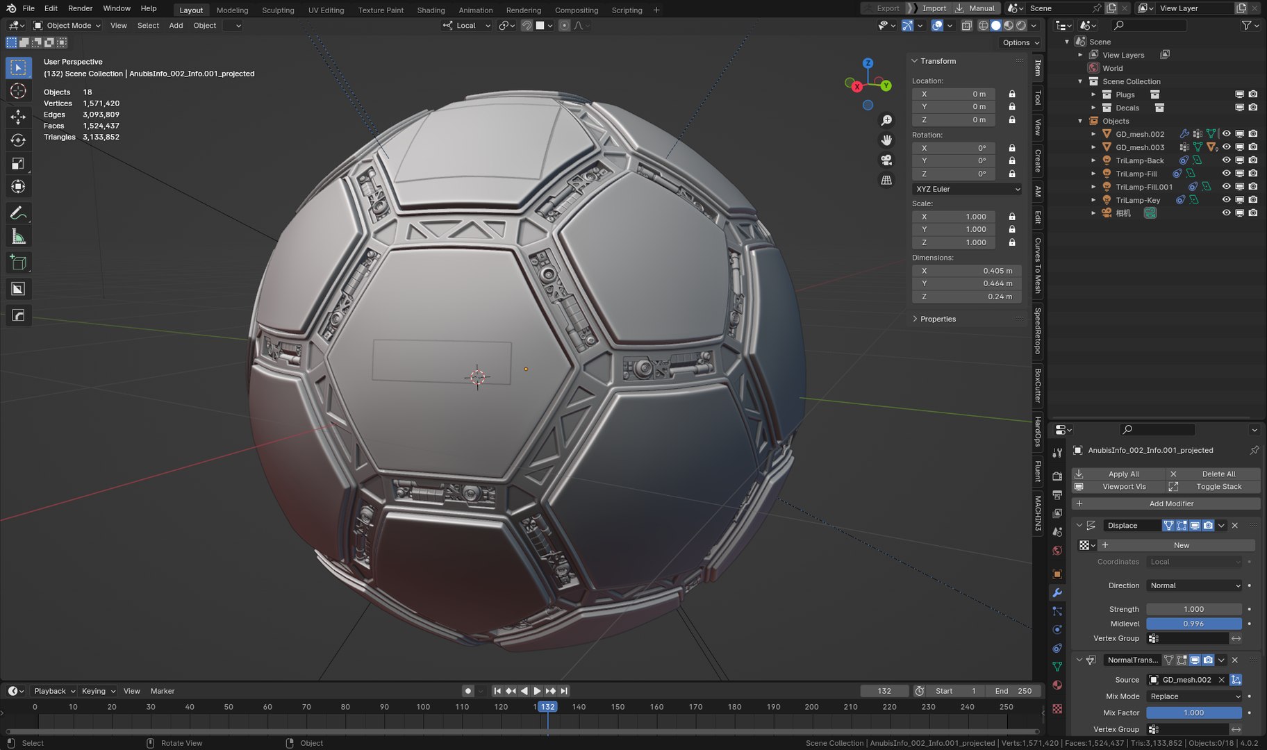 Sci-fi Mechanical Football Polygonal Ball 3D Model 3D - TurboSquid 2239939