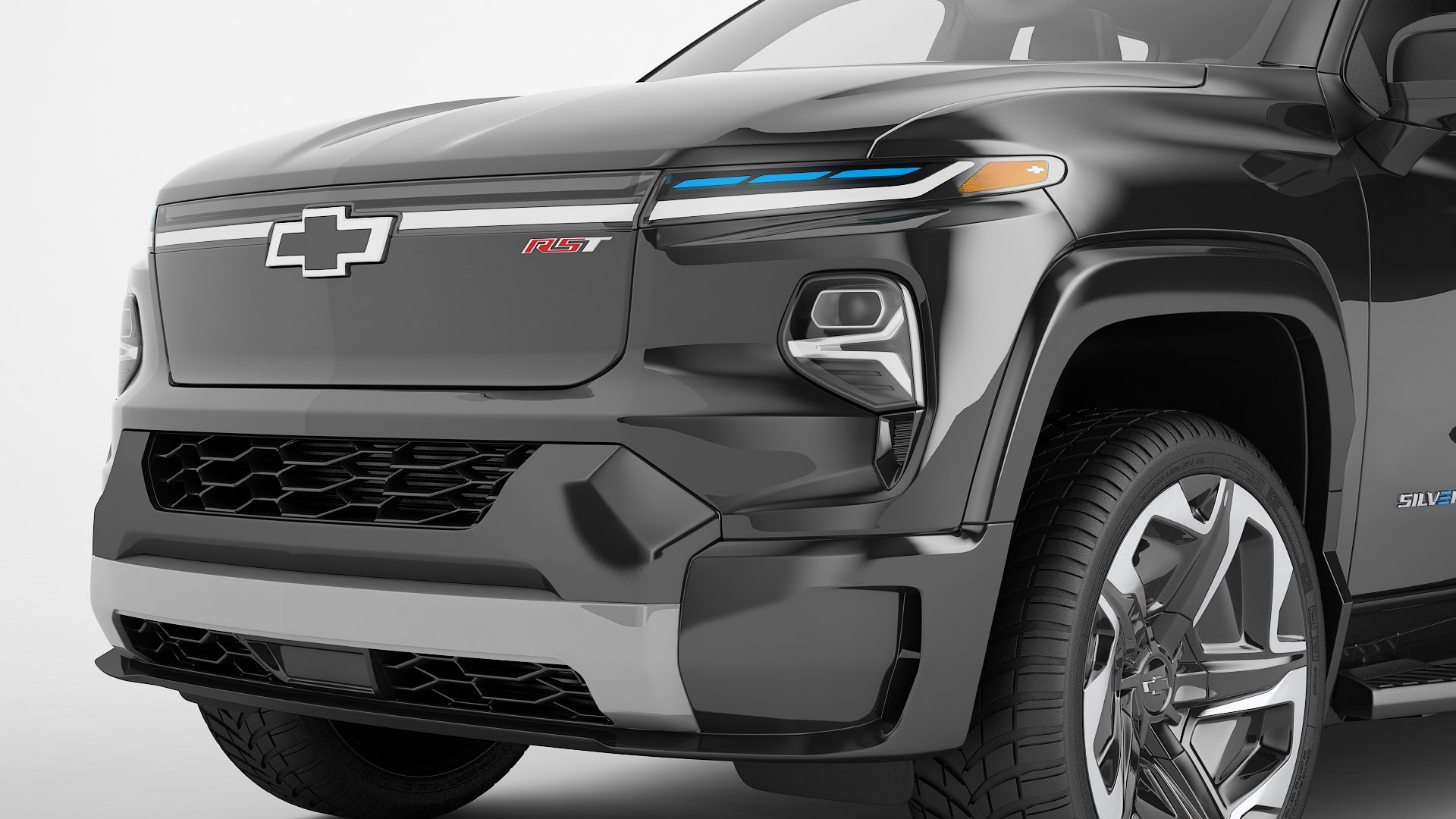 3D Chevrolet Silverado EV RST 2024 Black - TurboSquid 2000044