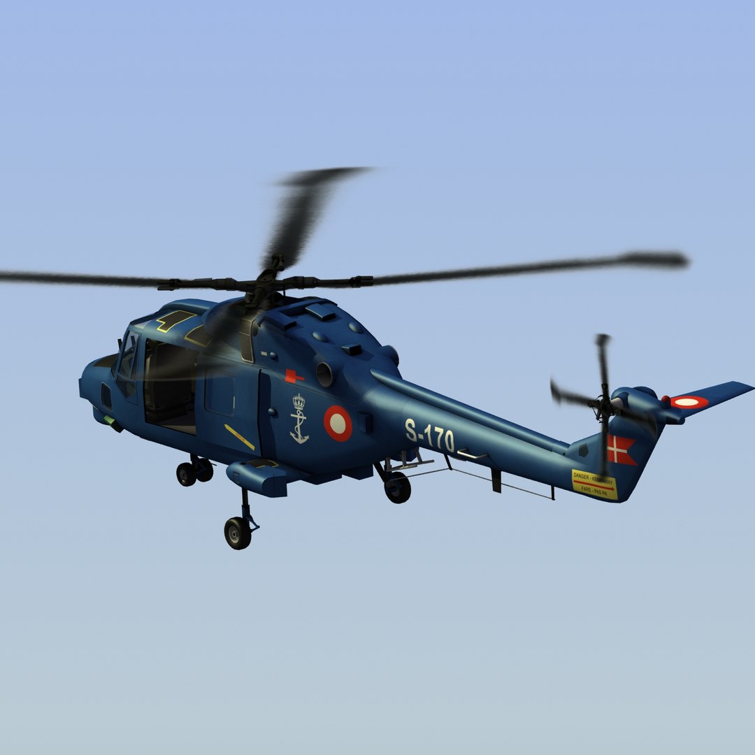 Lynx Navy Helicopter 3ds