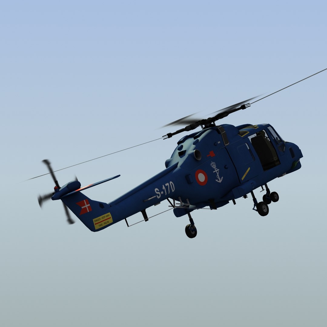 Lynx Navy Helicopter 3ds