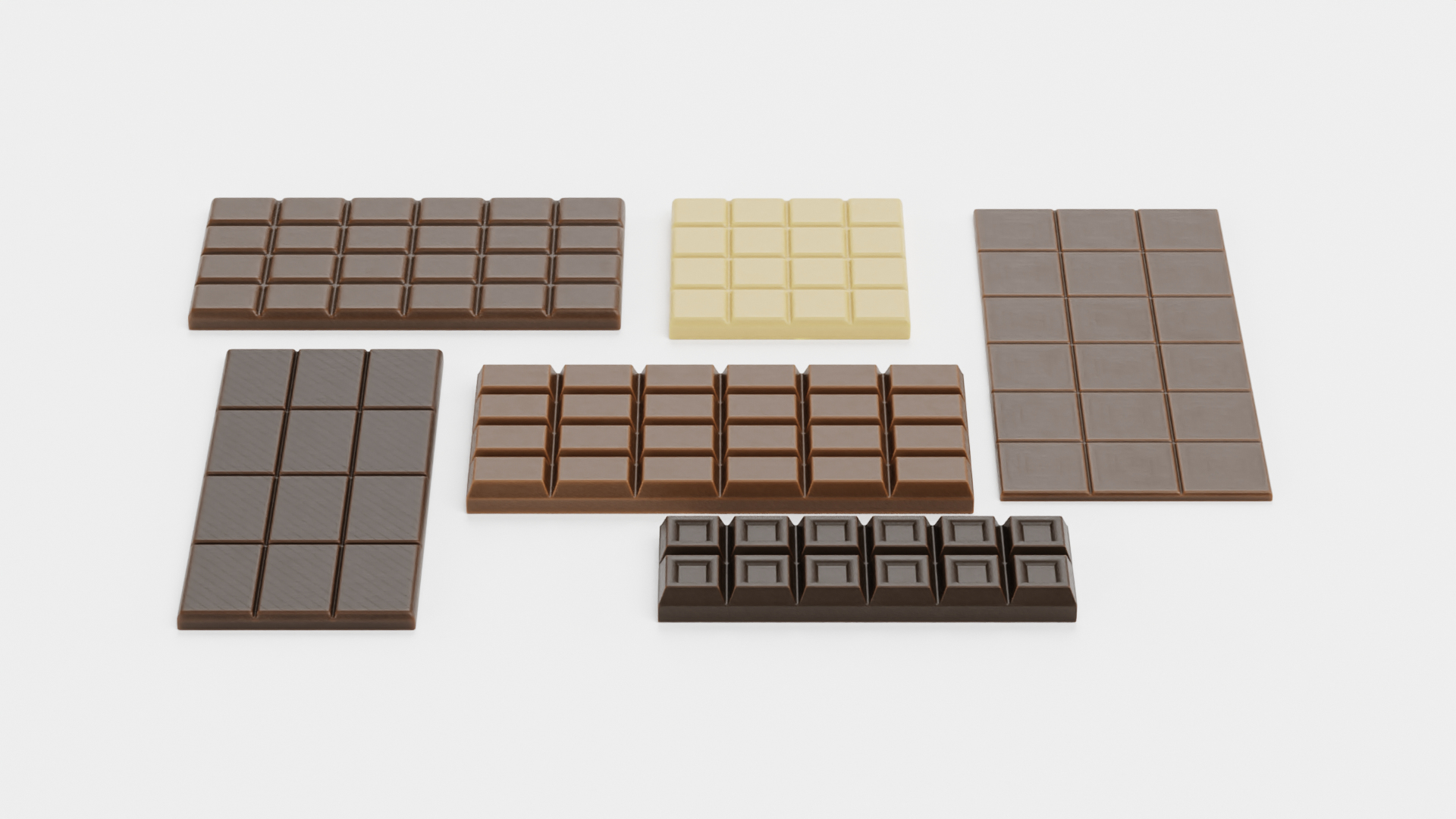 3D Chocolate Bars Model - TurboSquid 1511317