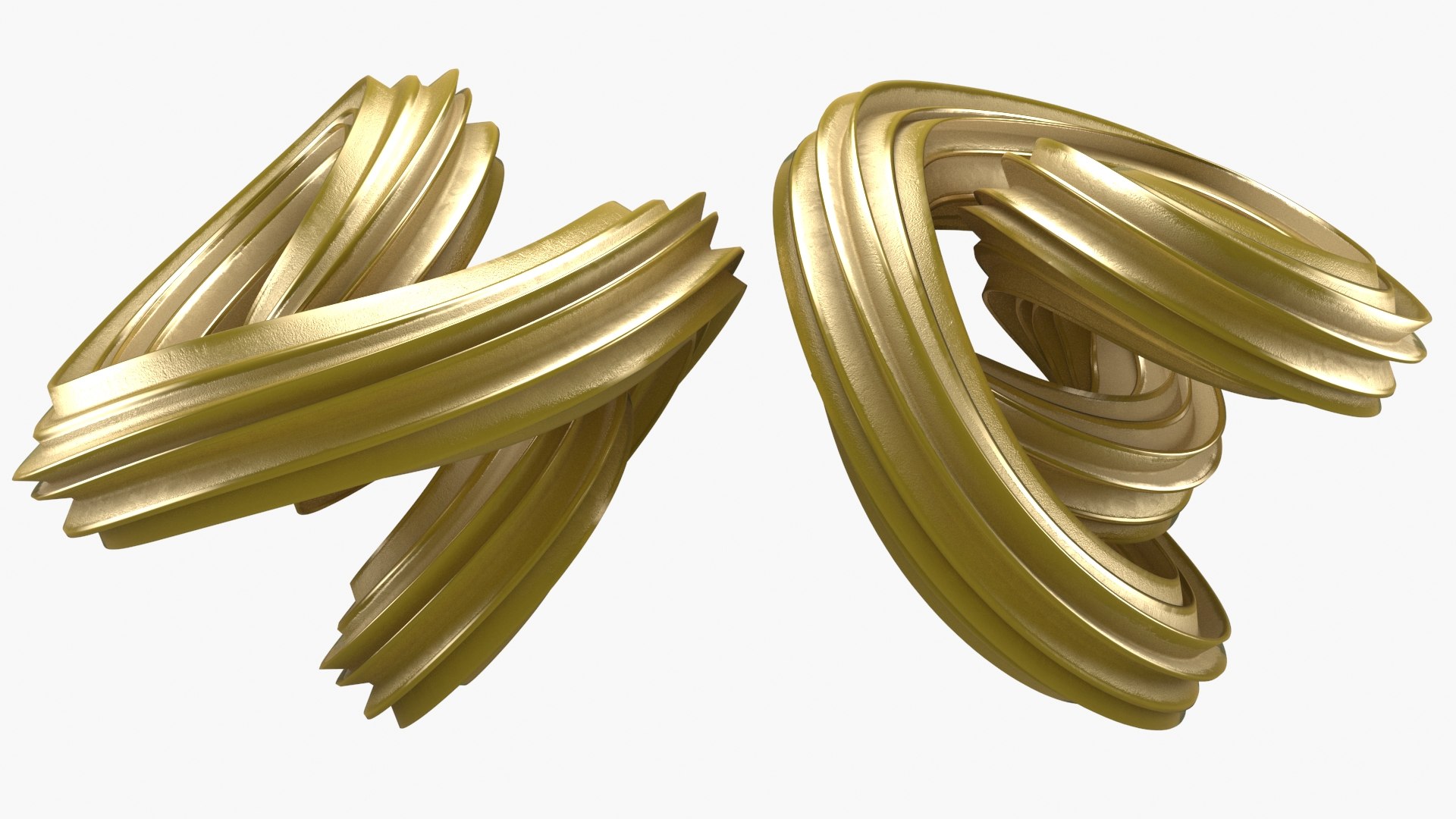 3D Abstract Shape Gold Set Model - TurboSquid 1788679