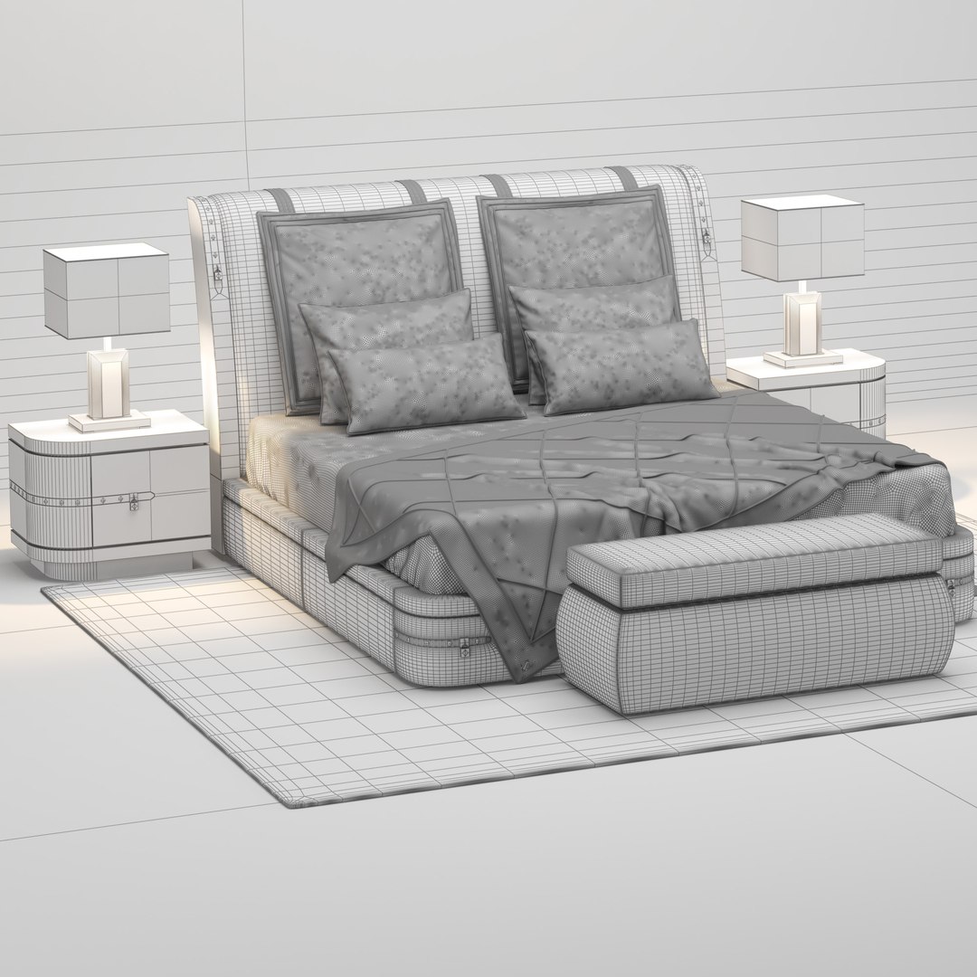 Turri diamond beds 3D model - TurboSquid 1167673