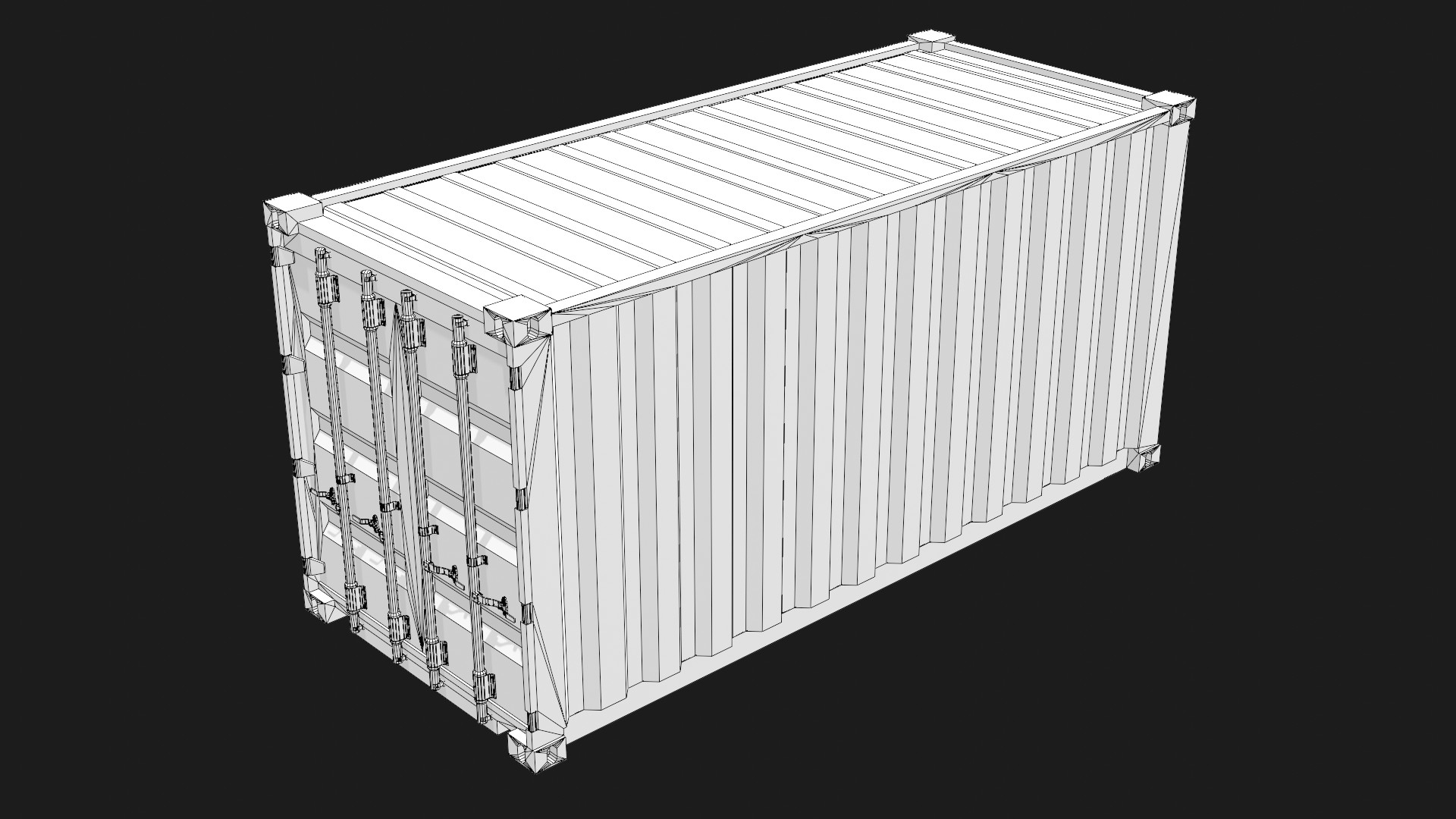 20ft Shipping Container - White 3D model - TurboSquid 2150745
