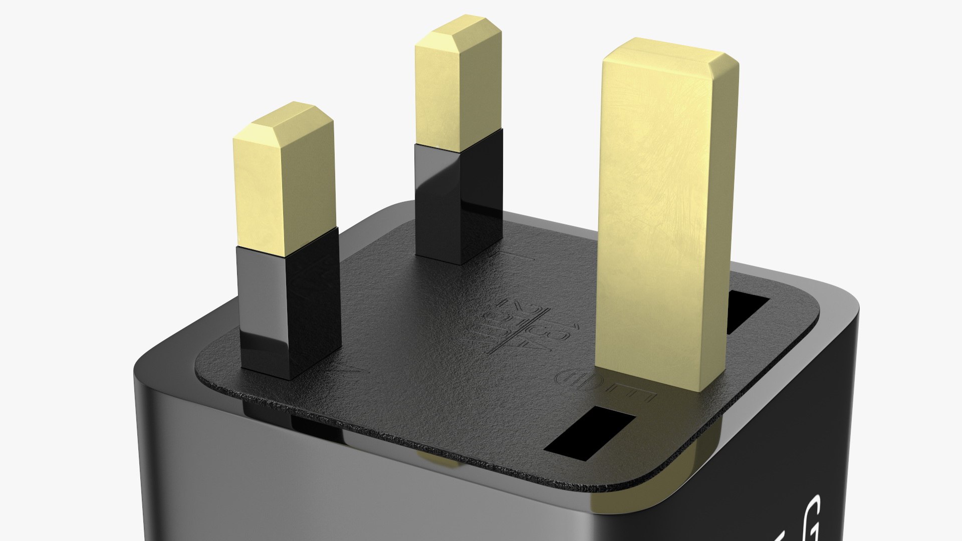 Electrical Plug Type G Adapter Black 3D Model - TurboSquid 1838084