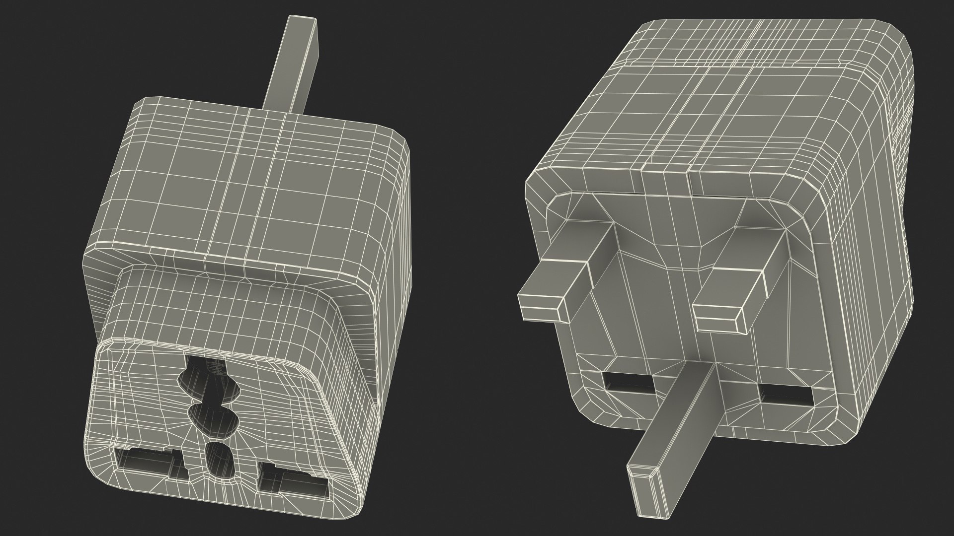 Electrical Plug Type G Adapter Black 3D Model - TurboSquid 1838084