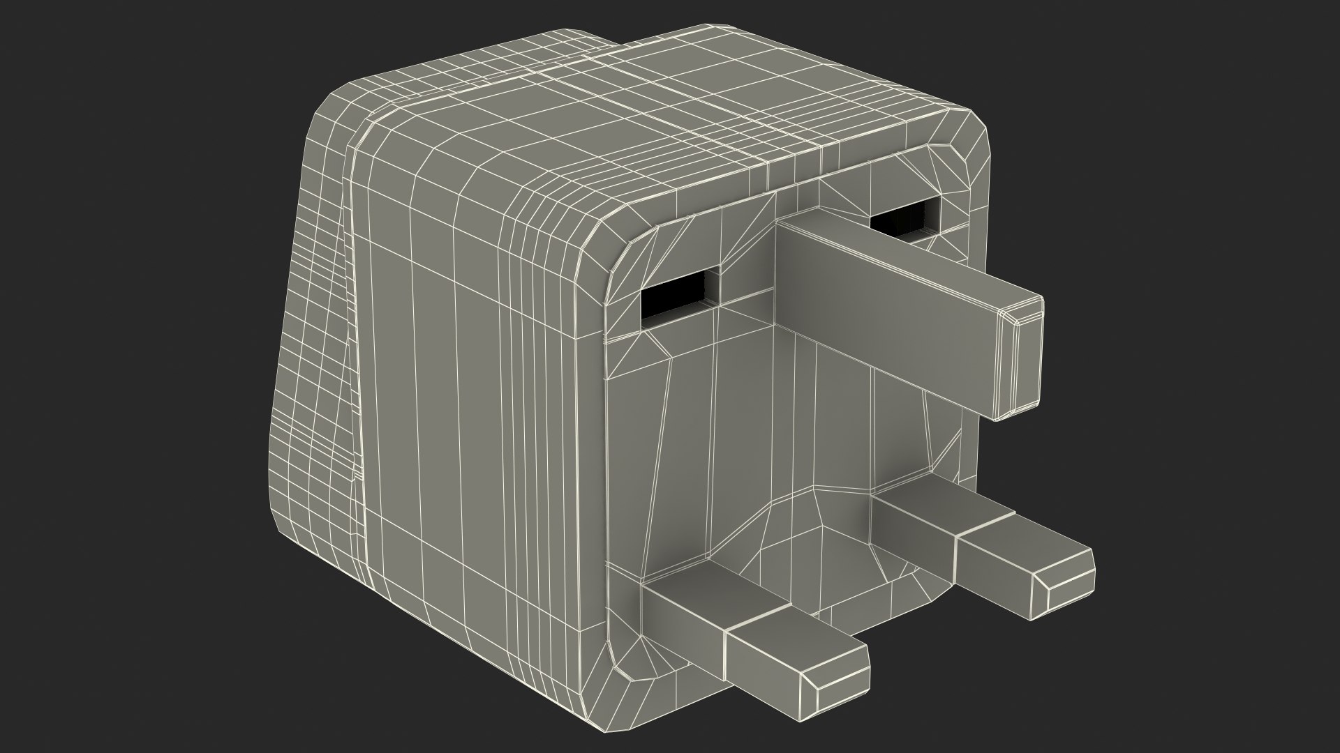 Electrical Plug Type G Adapter Black 3D model - TurboSquid 1838084