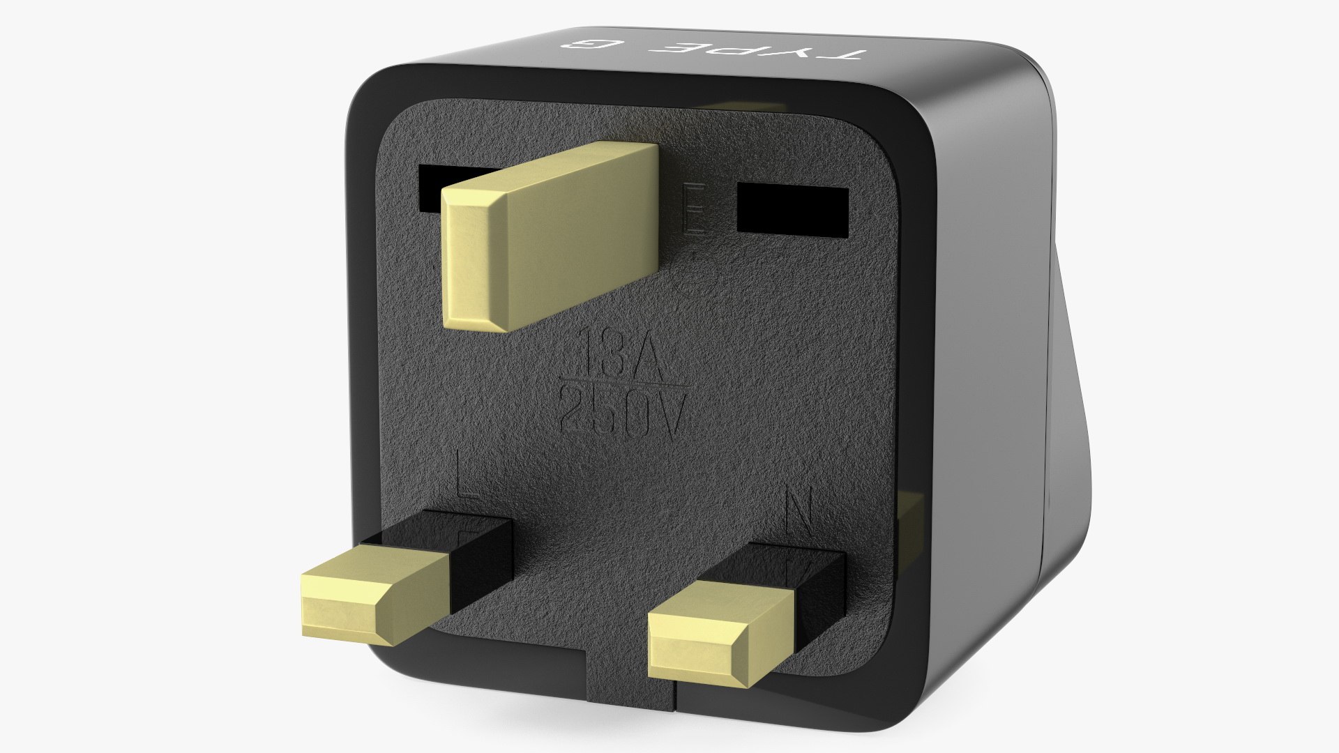 Electrical Plug Type G Adapter Black 3D Model - TurboSquid 1838084