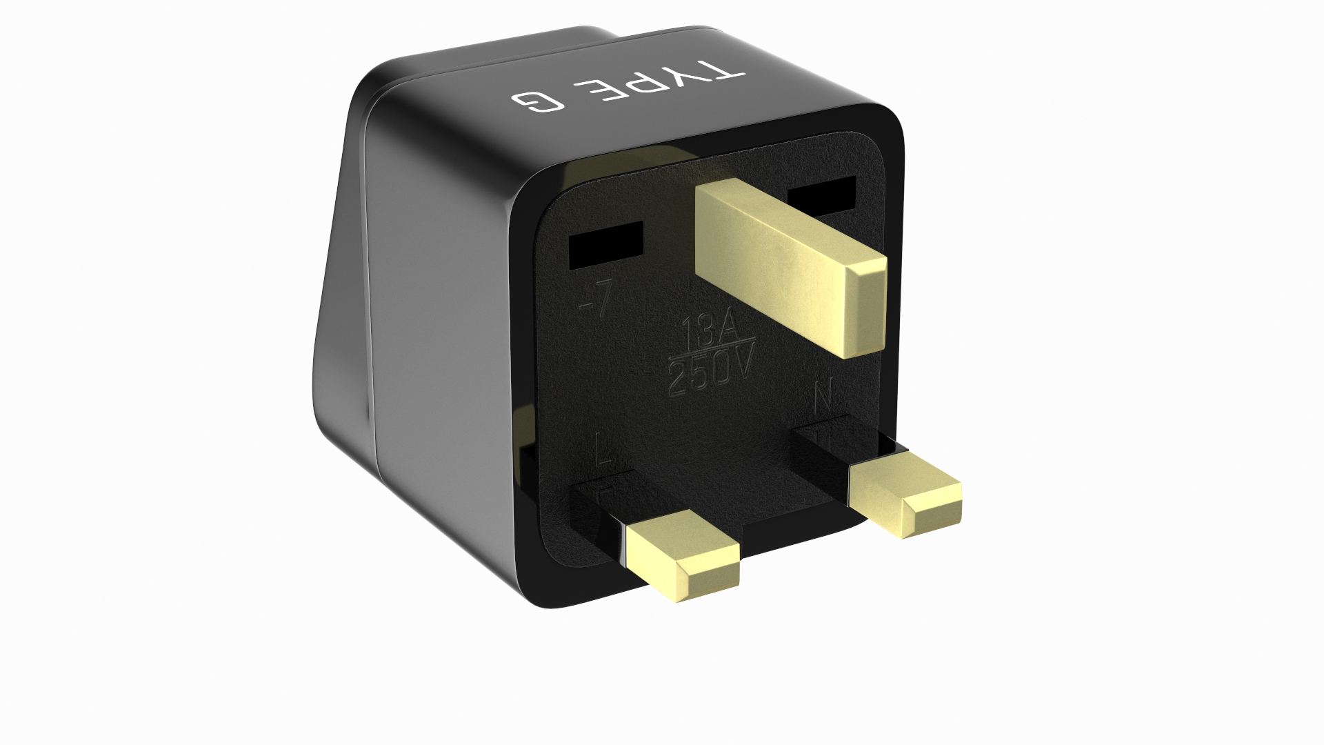 Electrical Plug Type G Adapter Black 3D Model - TurboSquid 1838084
