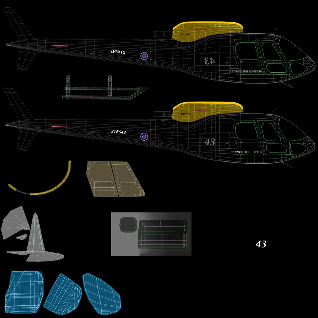 Eurocopter Helicopter 3d Max