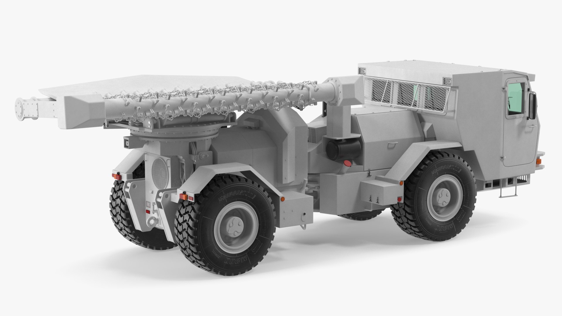3D White Mine Clearing Vehicle Hydrema 910 - TurboSquid 2092936