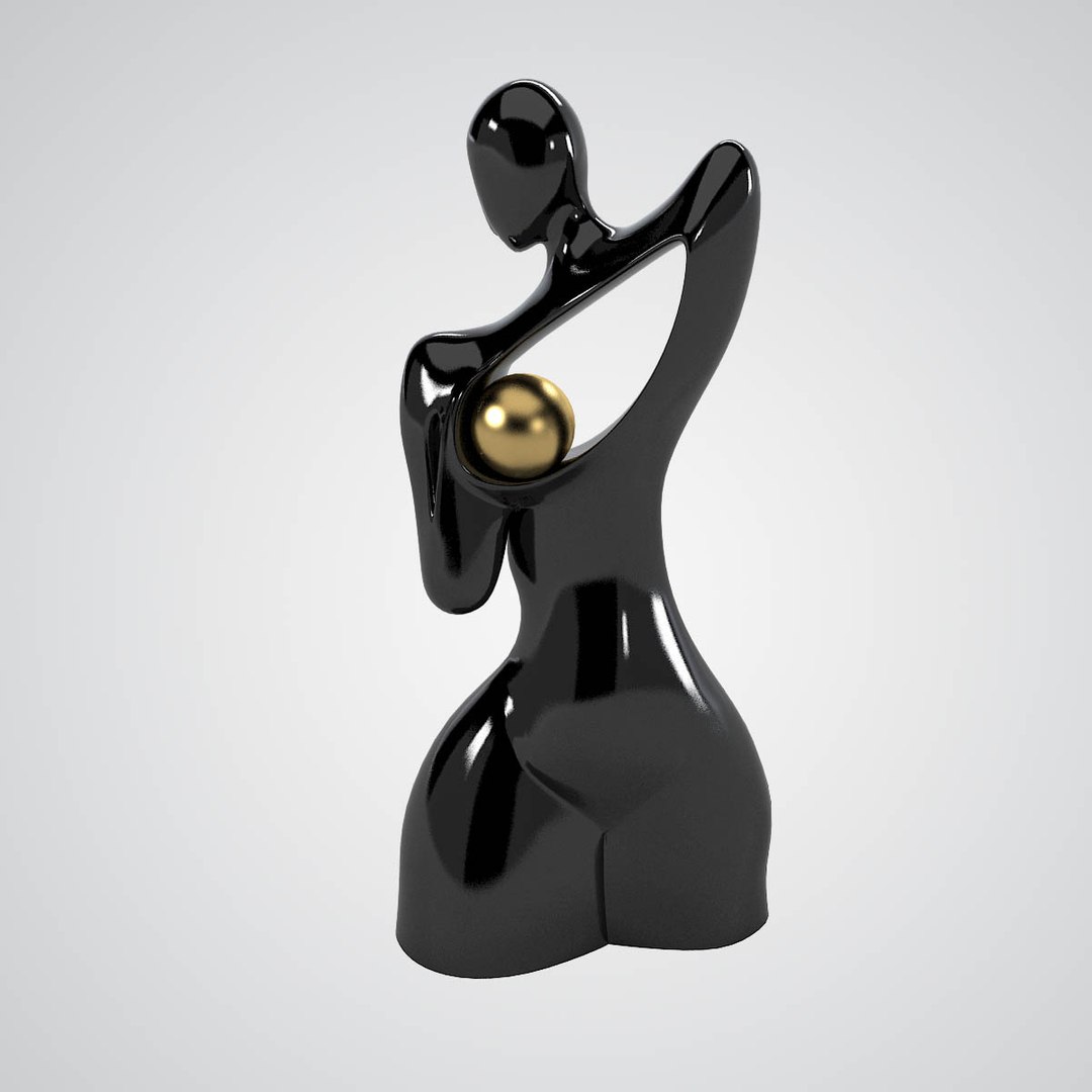 Modernist Ceramic Statue 3d Model