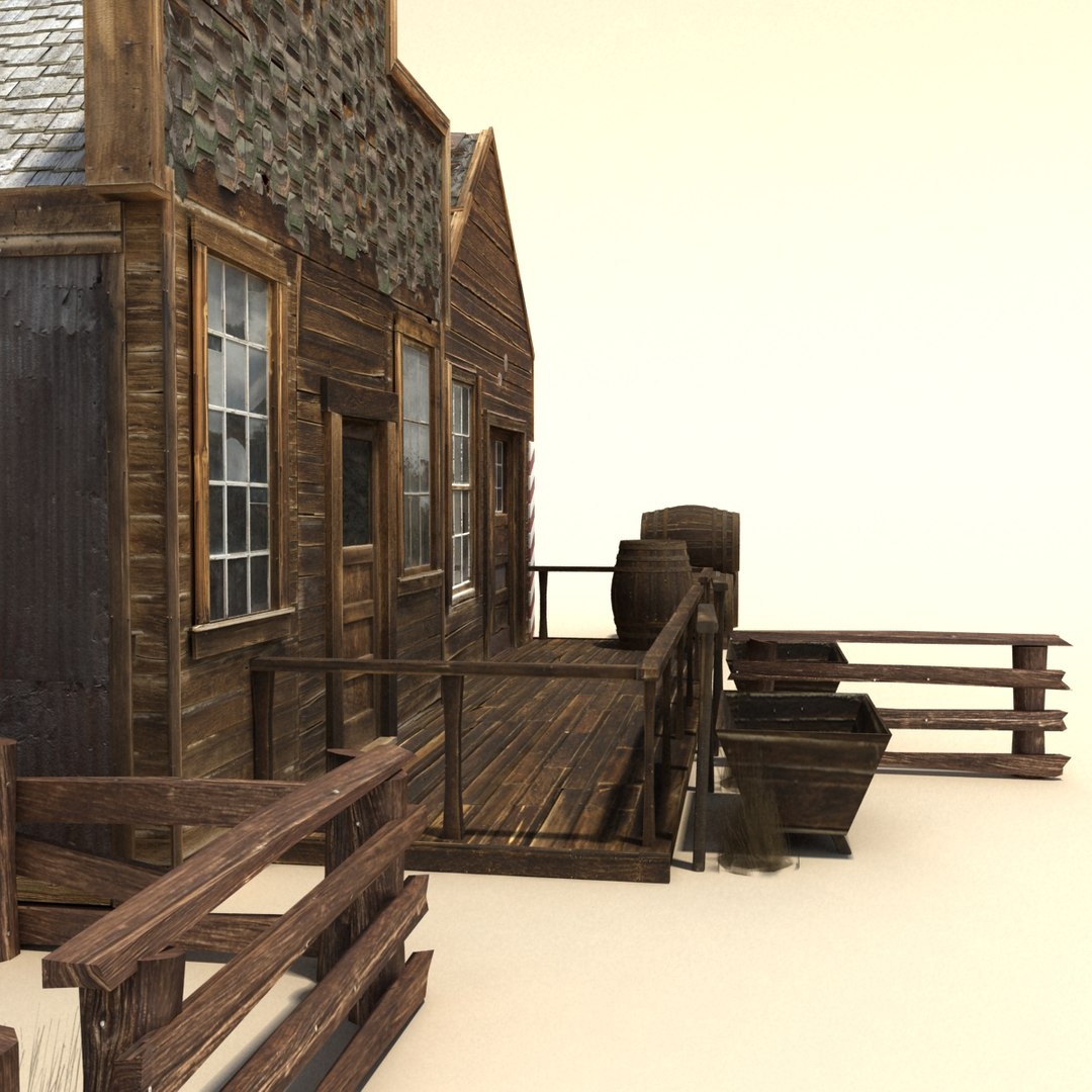 3d Old Wild West Buildings Model