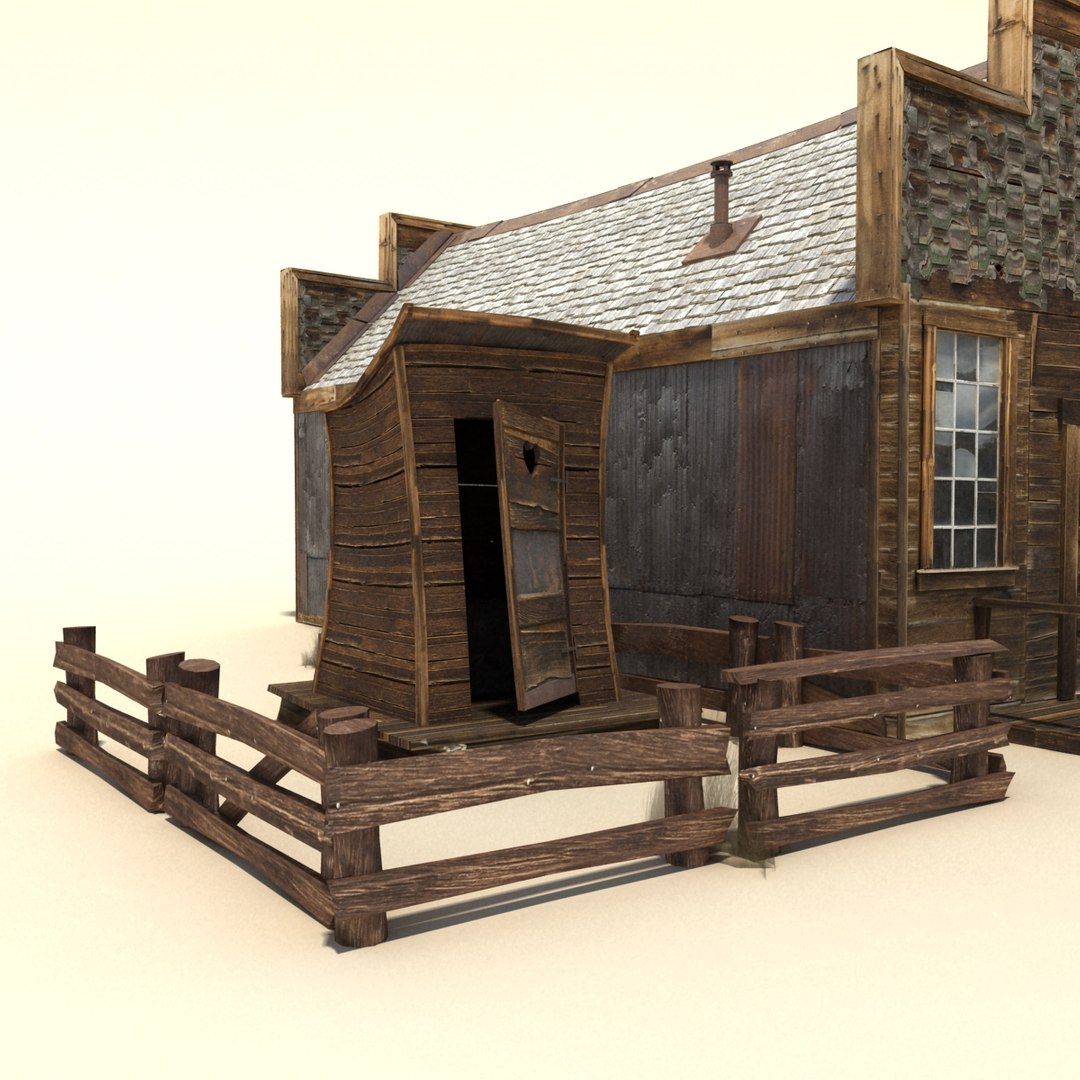 3d Old Wild West Buildings Model