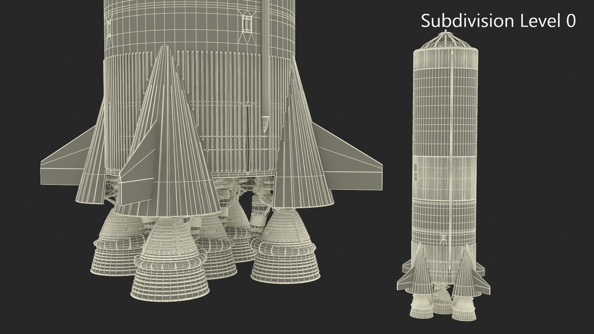 Saturn V Rocket First Stage 3D Model - TurboSquid 2412767