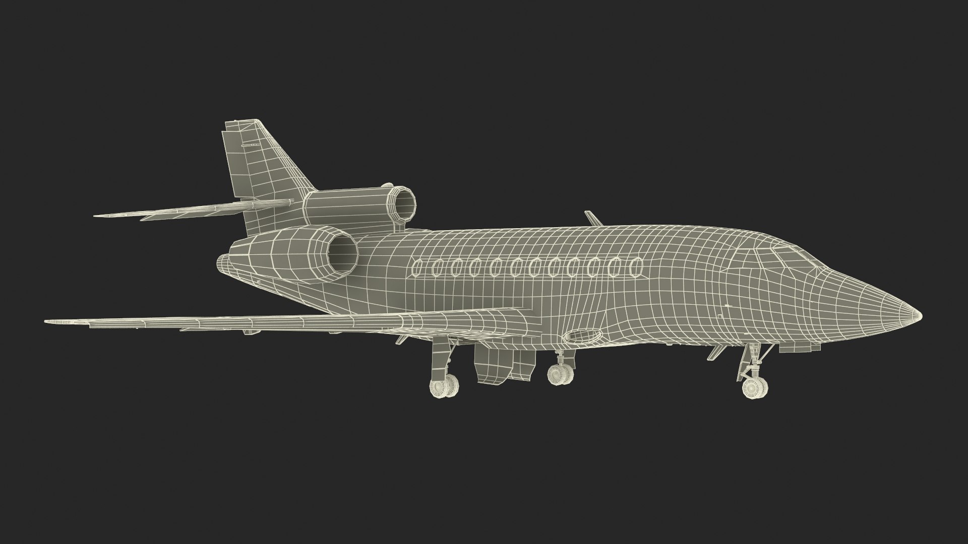 3D Business Jet Simplified Model - TurboSquid 2385074