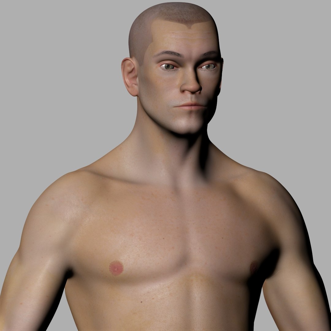 3d realistic male body