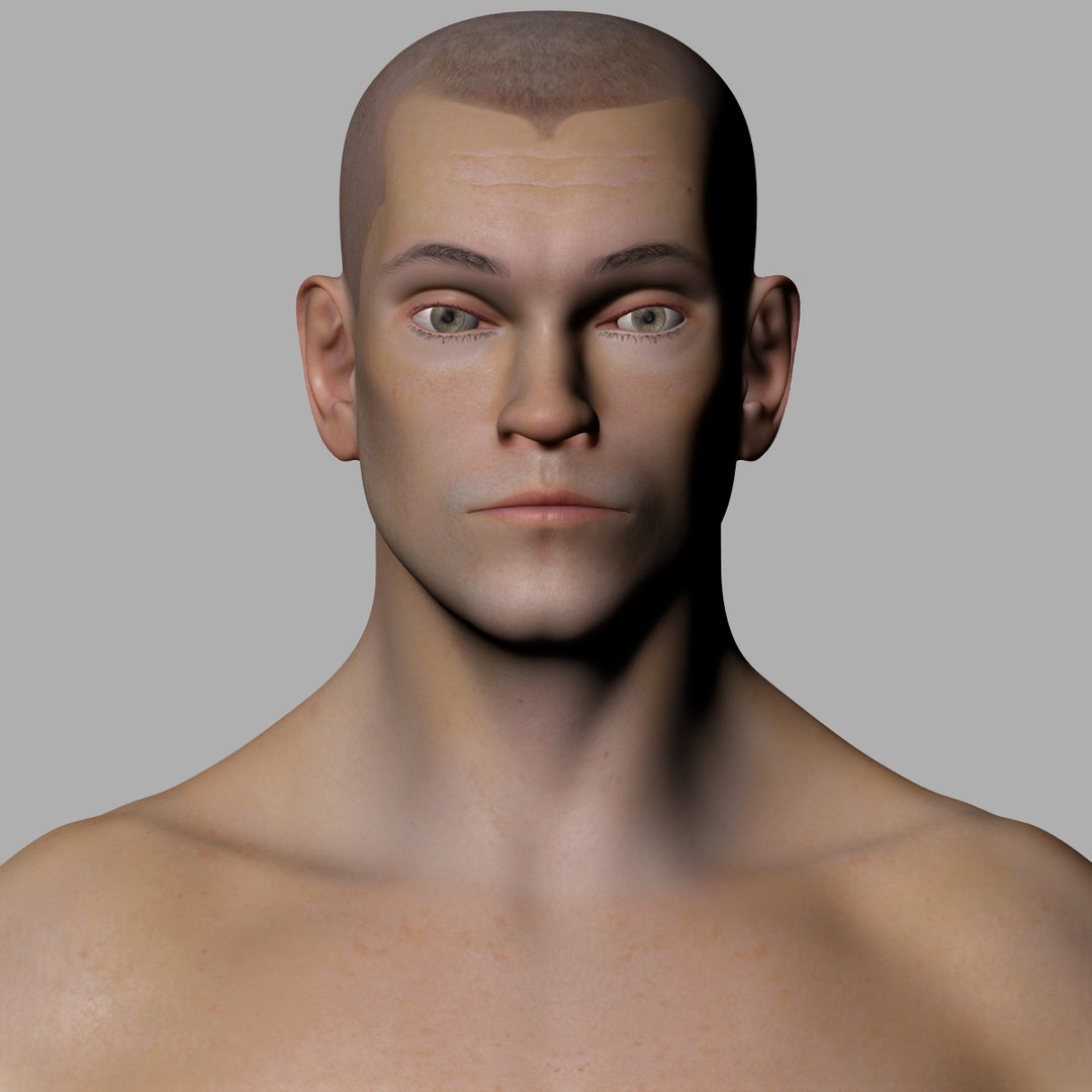 3d realistic male body